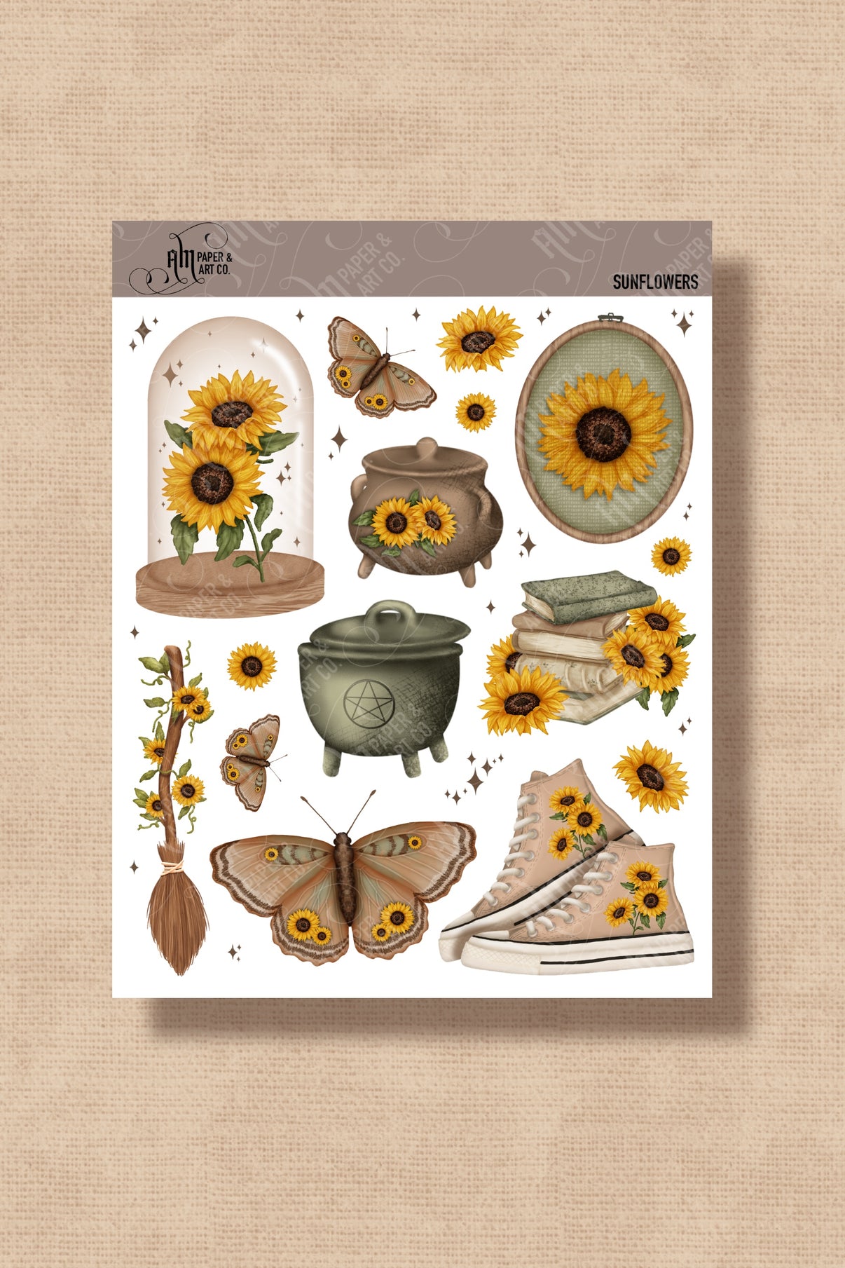 PRINTABLE: Sunflowers Stickers | AM Paper & Art Co.